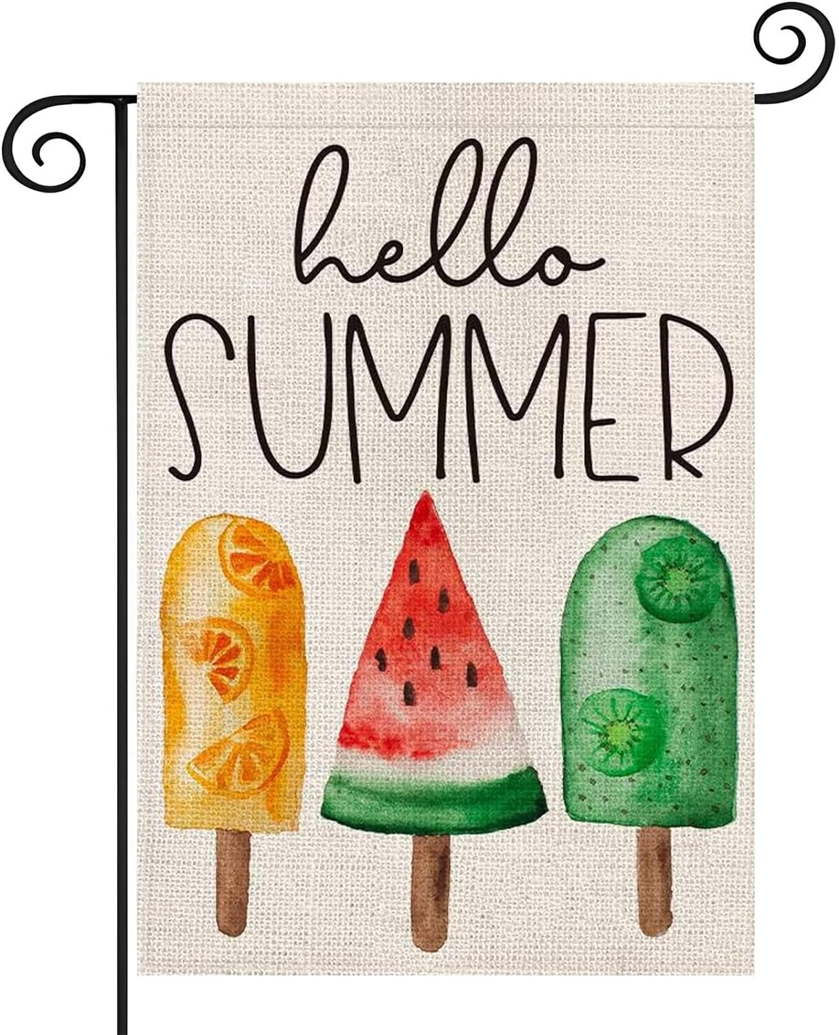 Hello Summer Ice Cream Popsicles Garden Flag Double Sided 28X40 inch ...
