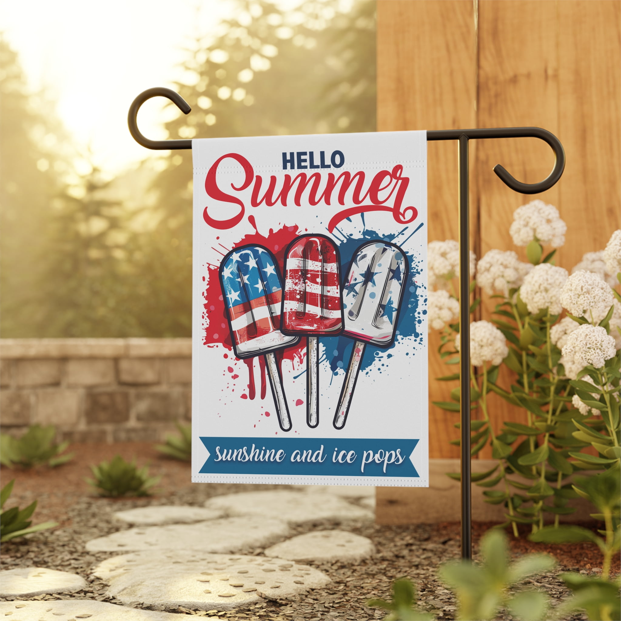 Hello Summer Ice Pops Flag, Independence Day Decor Flag ID-0617-9BY7 ...