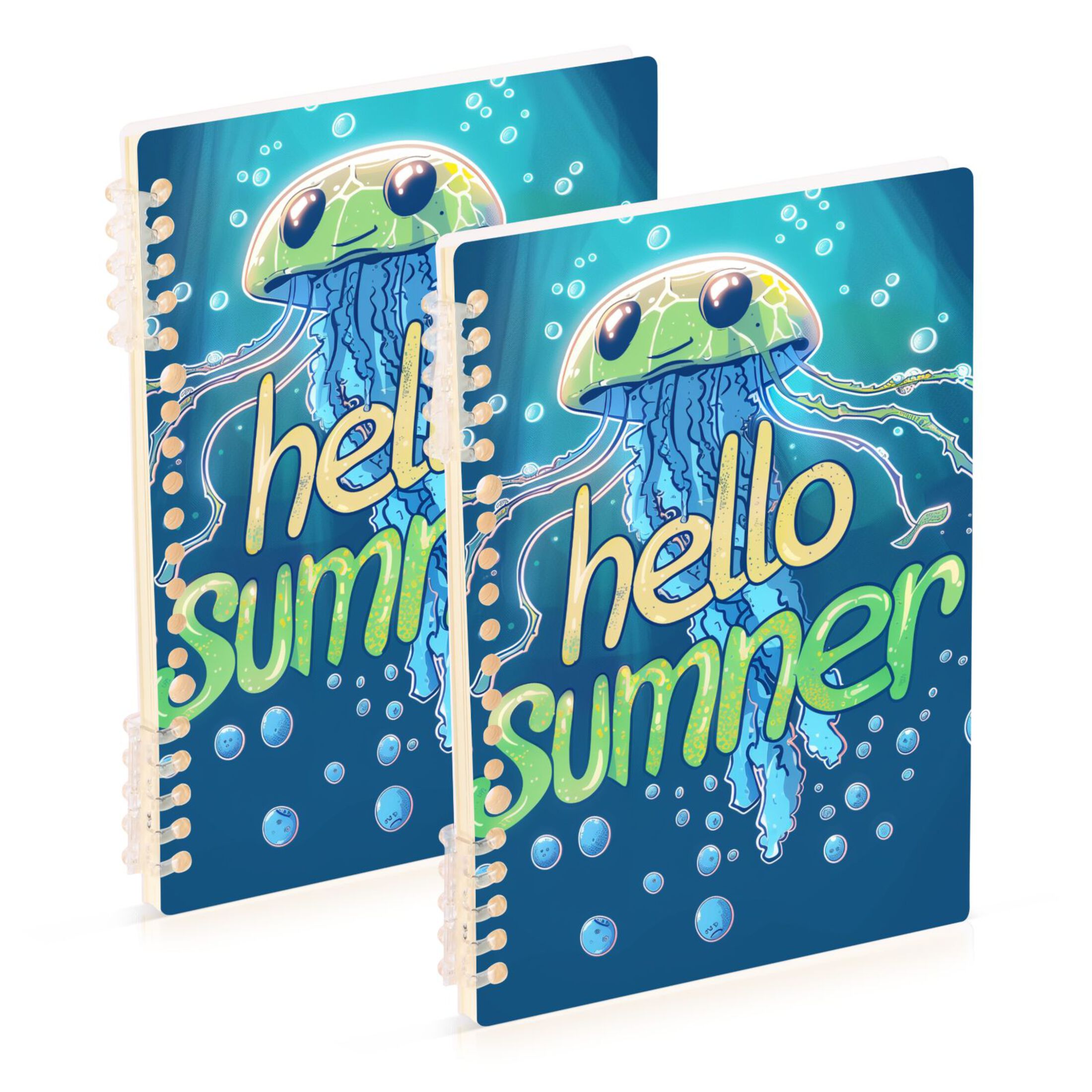 Hello Summer Jellyfish Notebooks 2 Pcs 1-subject Journal 60 Sheets A5 ...