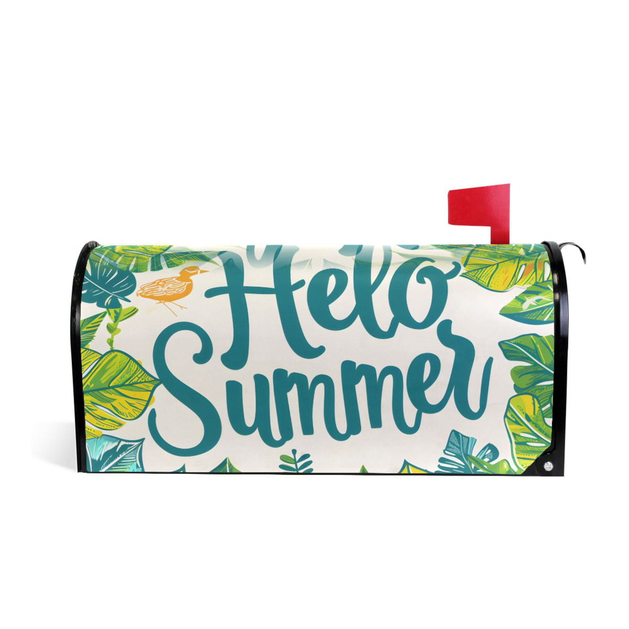 Hello Summer Leaf Magnetic Mailbox Covers 21" X 18" Post Letter Box ...