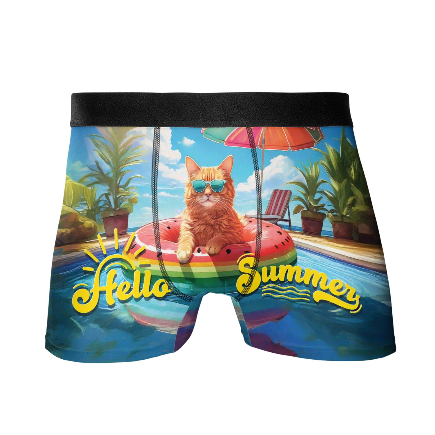 Hello Summer Maine Coon Pool Day on Watermelon Float All Over Print ...