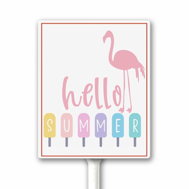Hello Summer Metal Sign for Yard Ice Cream Decor for Lawn Garden ...