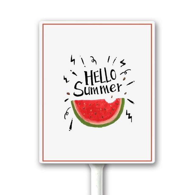 Hello Summer Metal Yard Sign With Stake Summer Outdoor Sign for Lawn ...
