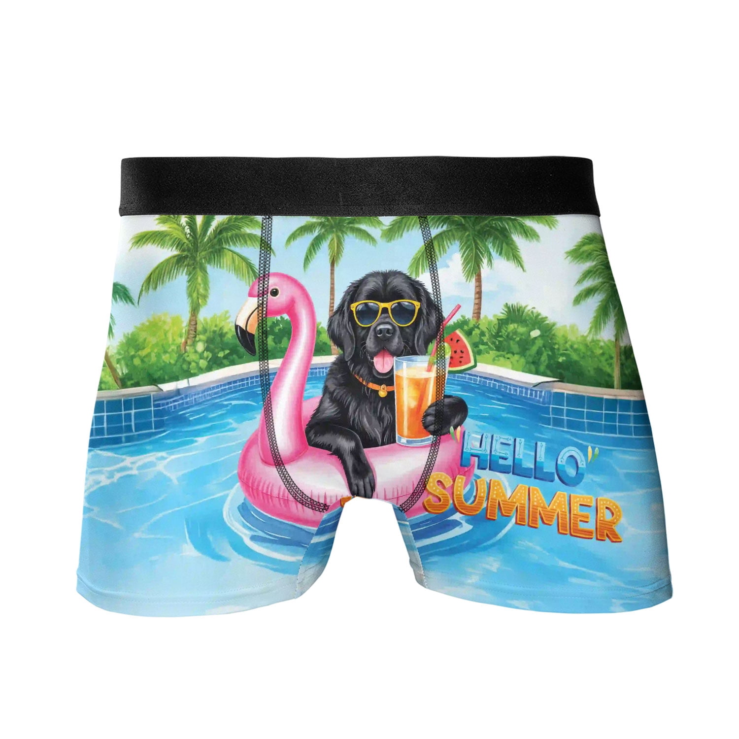 Hello Summer Newfoundland at Swimming Pool Flamingo Swim Ring All Over ...