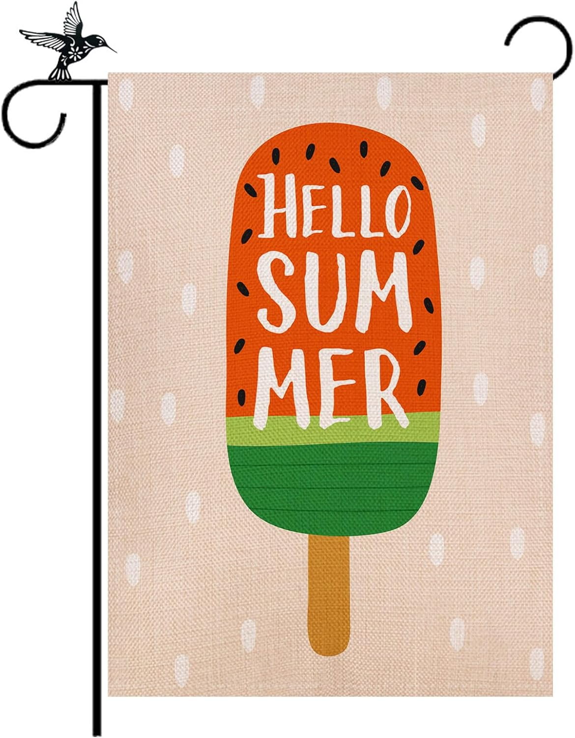 Hello Summer Popsicle Garden Flag Vertical Double Sided Watermelon ...