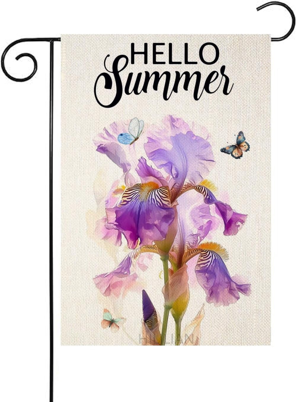 Hello Summer Red Geranium Garden Flag 12x18 Double Sided Summer ...