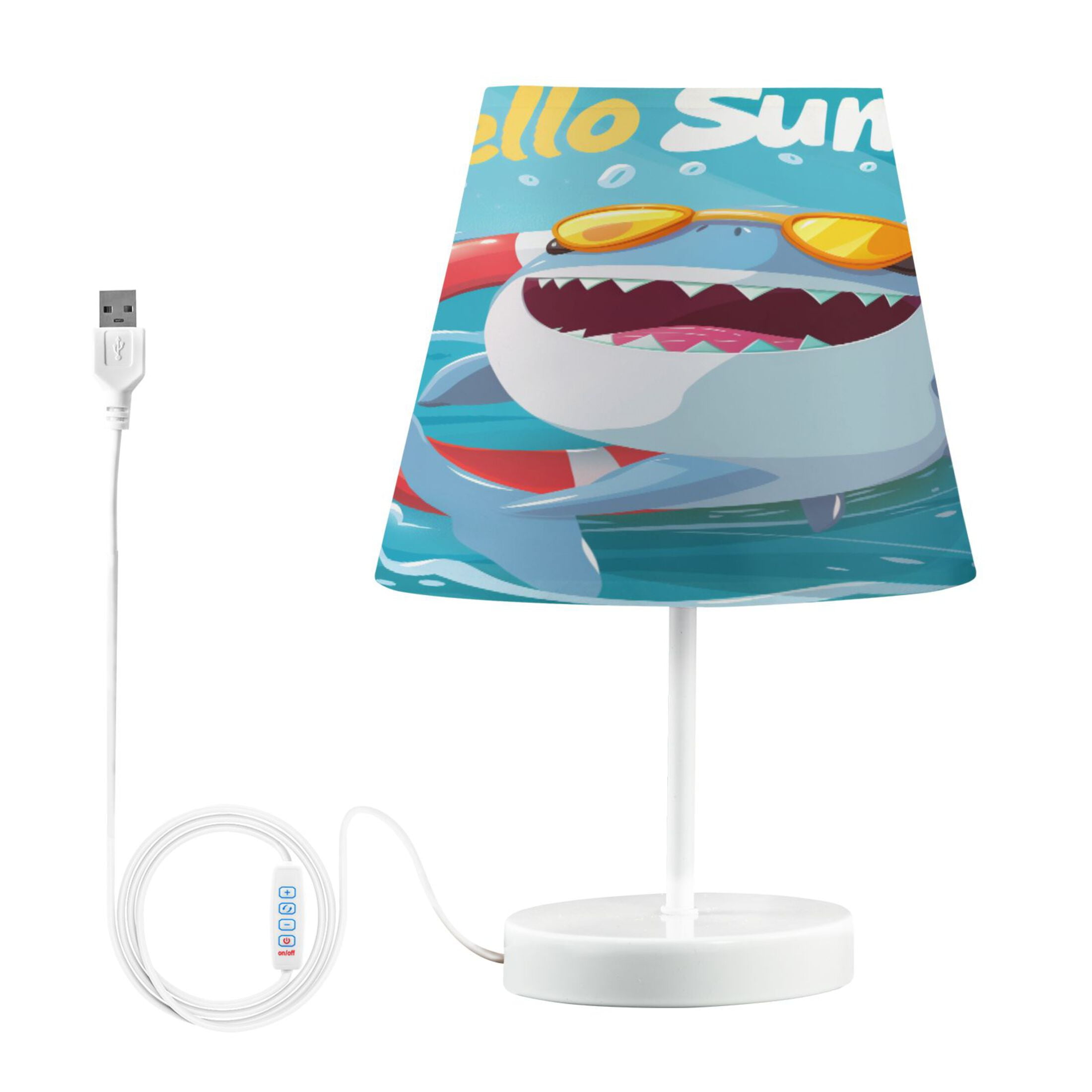 Hello Summer Shark Desk Lamp LED Table Nightstand Lamps with 3 Color ...