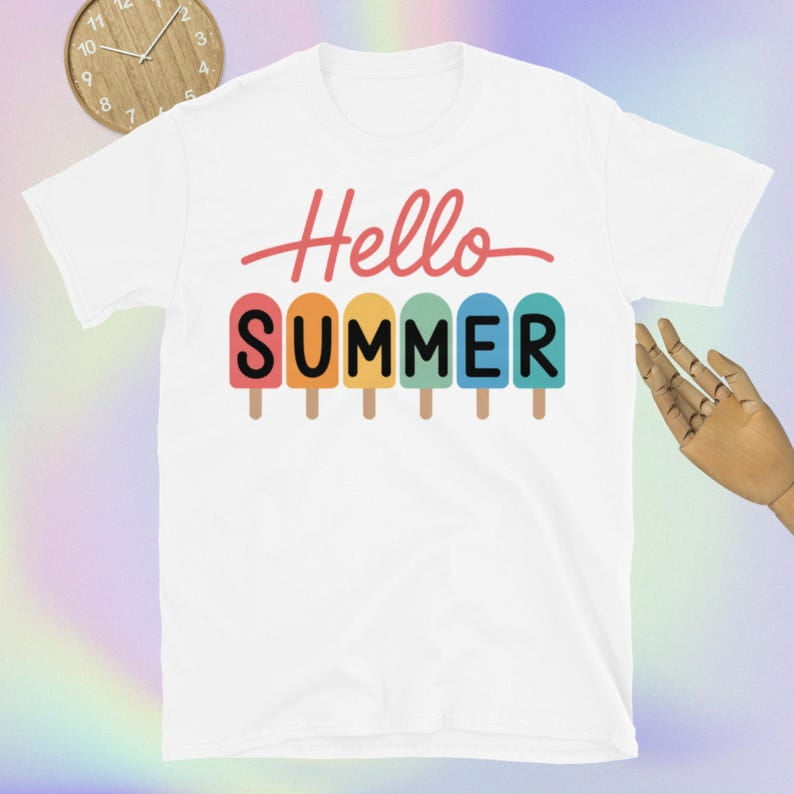 Hello Summer Shirt – Cute Floral Design Summer Vacation T-shirt ...