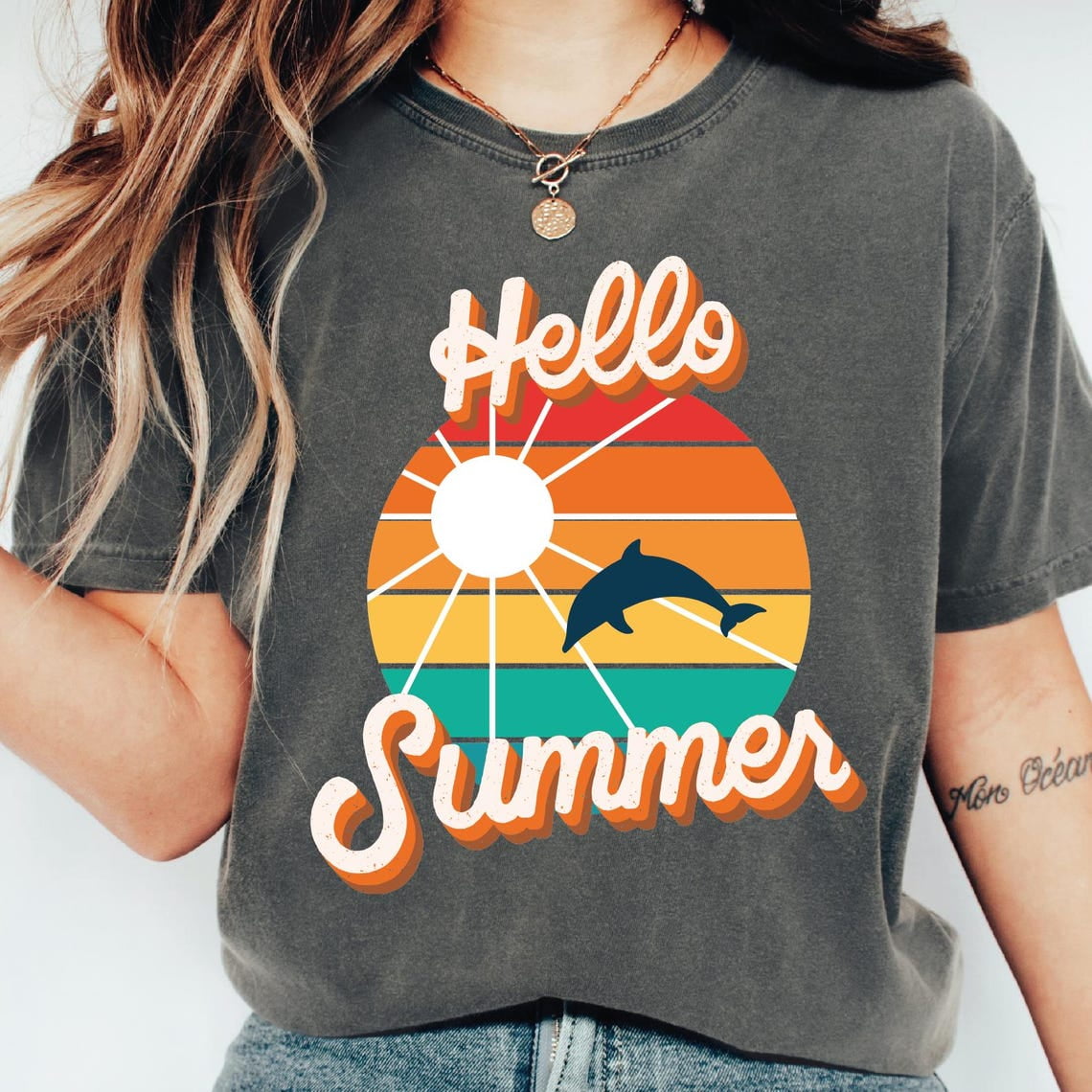 Hello Summer Shirt, Vacation Shirt, Family Vacation Shirts, Beach Shirt, Vintage Sunset Hello ...