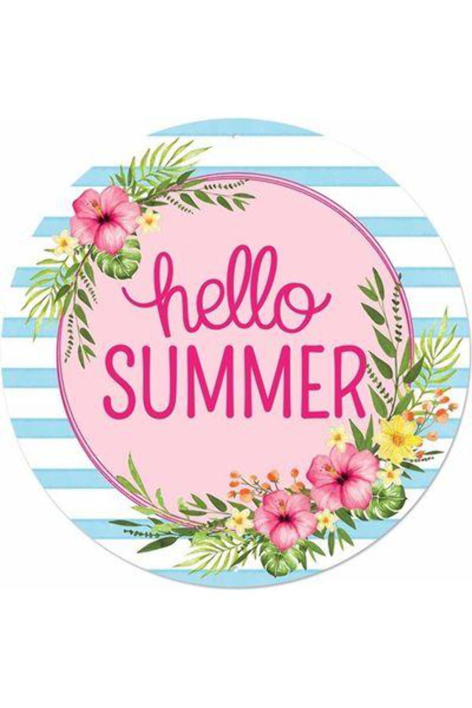 Craig Bachman 12 Inch Round Metal Summer Sign - Walmart.com