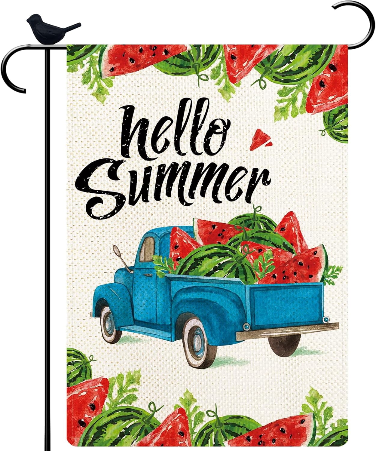 Hello Summer Small Garden Flag 12.5 x 18 Inch Double Sided Vertical ...