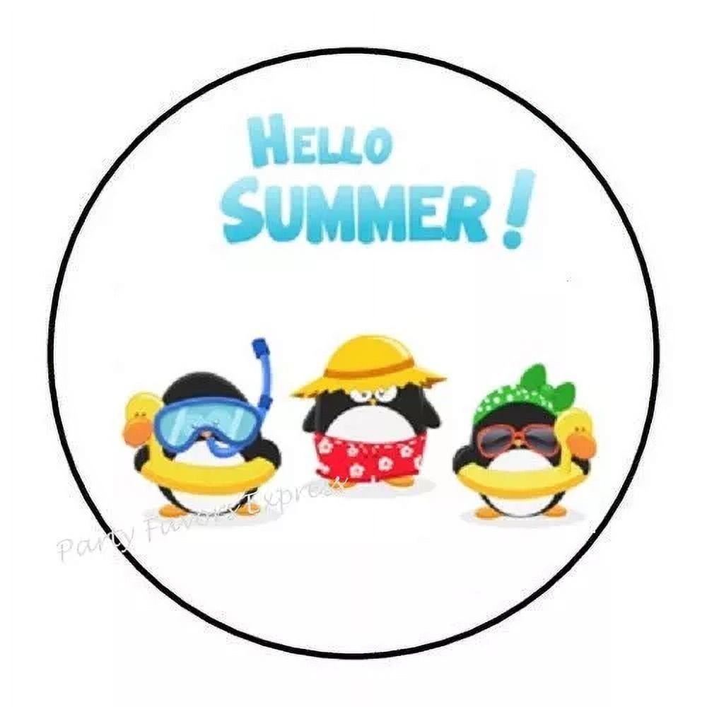 Hello Summer Sticker Party Favors Sticker Envelope Seals Labels ...