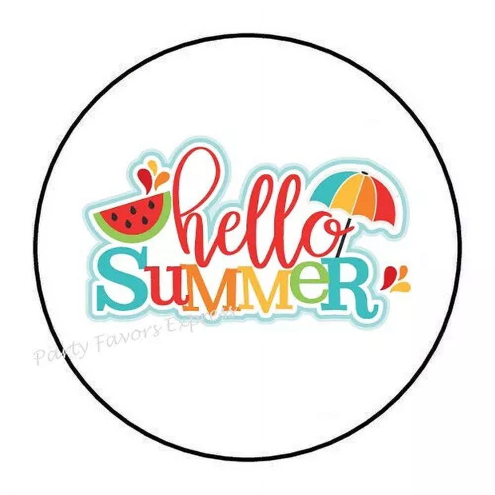 Hello Summer Sticker Party Favors Sticker Envelope Seals Labels ...