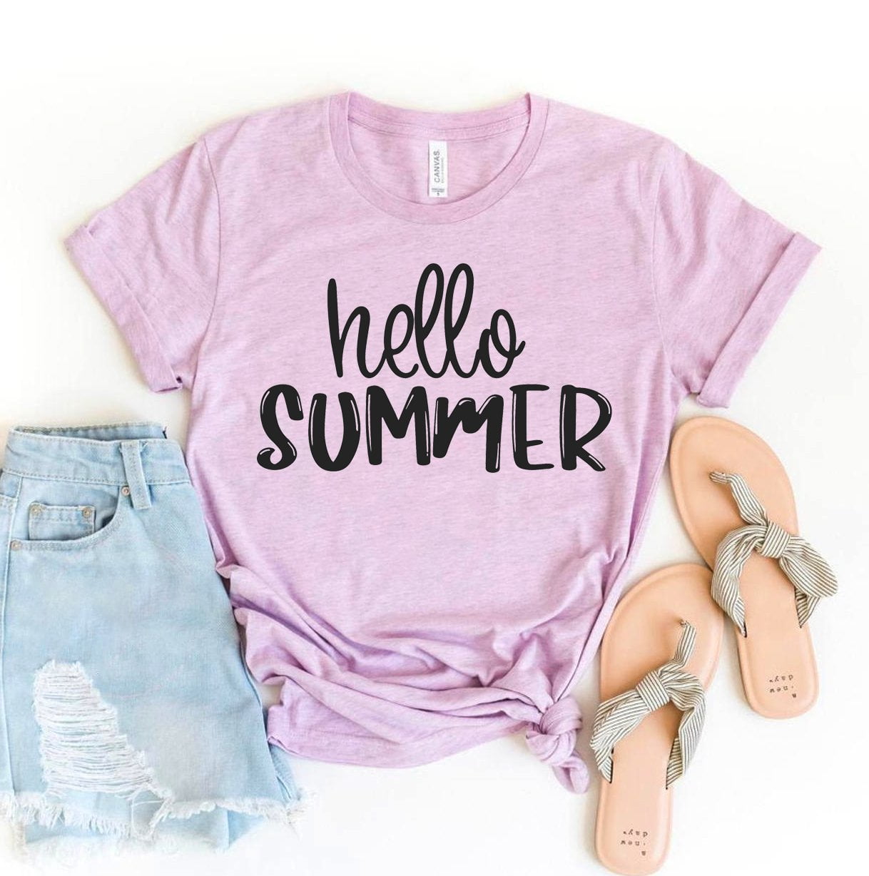 Hello Summer T-shirt Women's Season Top Vacation Shirts Holiday Tshirt ...
