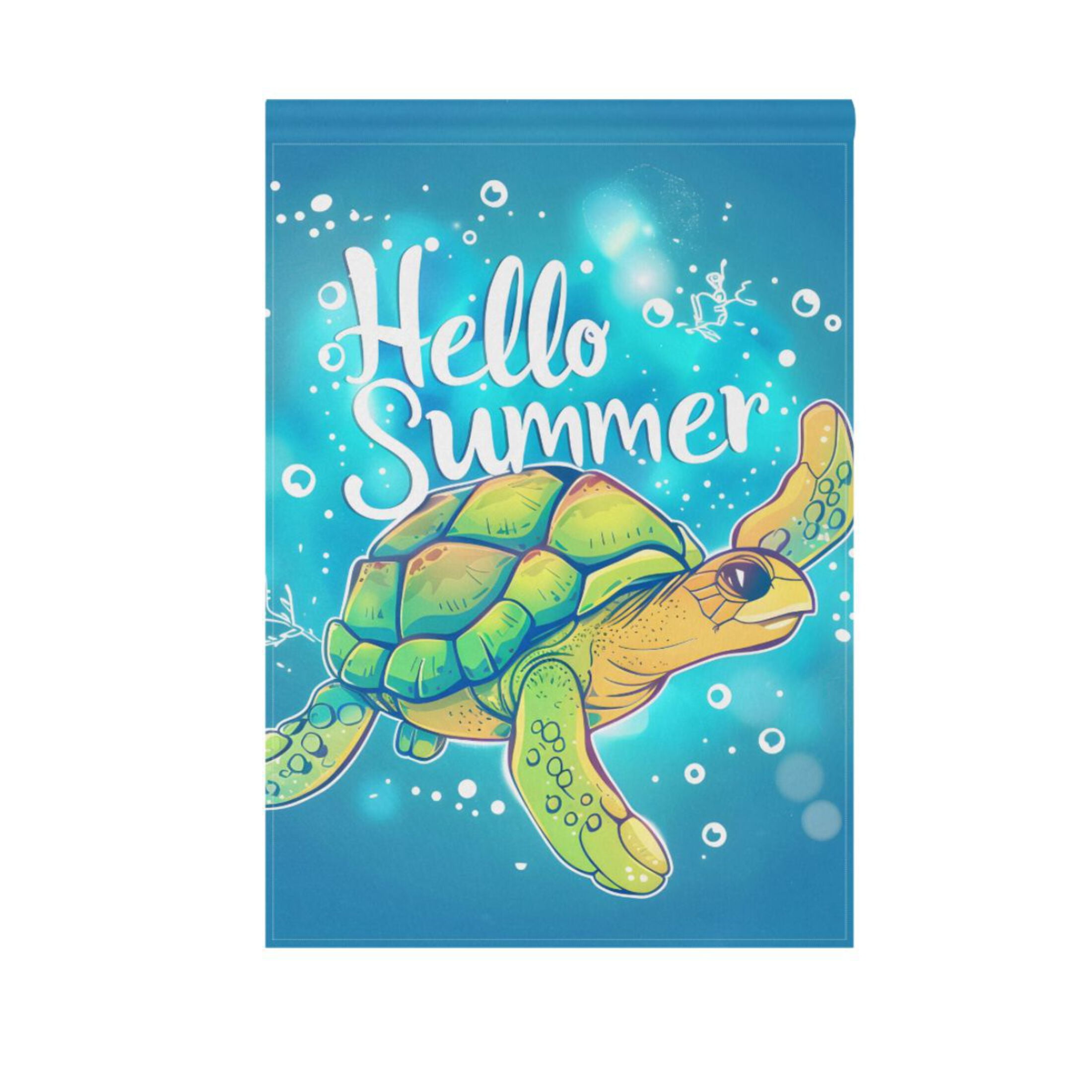 Hello Summer Turtle Garden Flag 12X18 Double Sided Yard Flags for ...