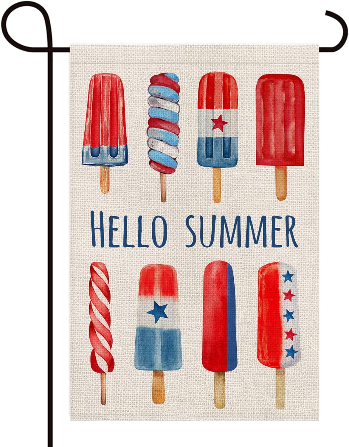 Hello Summer USA Patriotic Popsicles Decoration Memorial Day Double ...