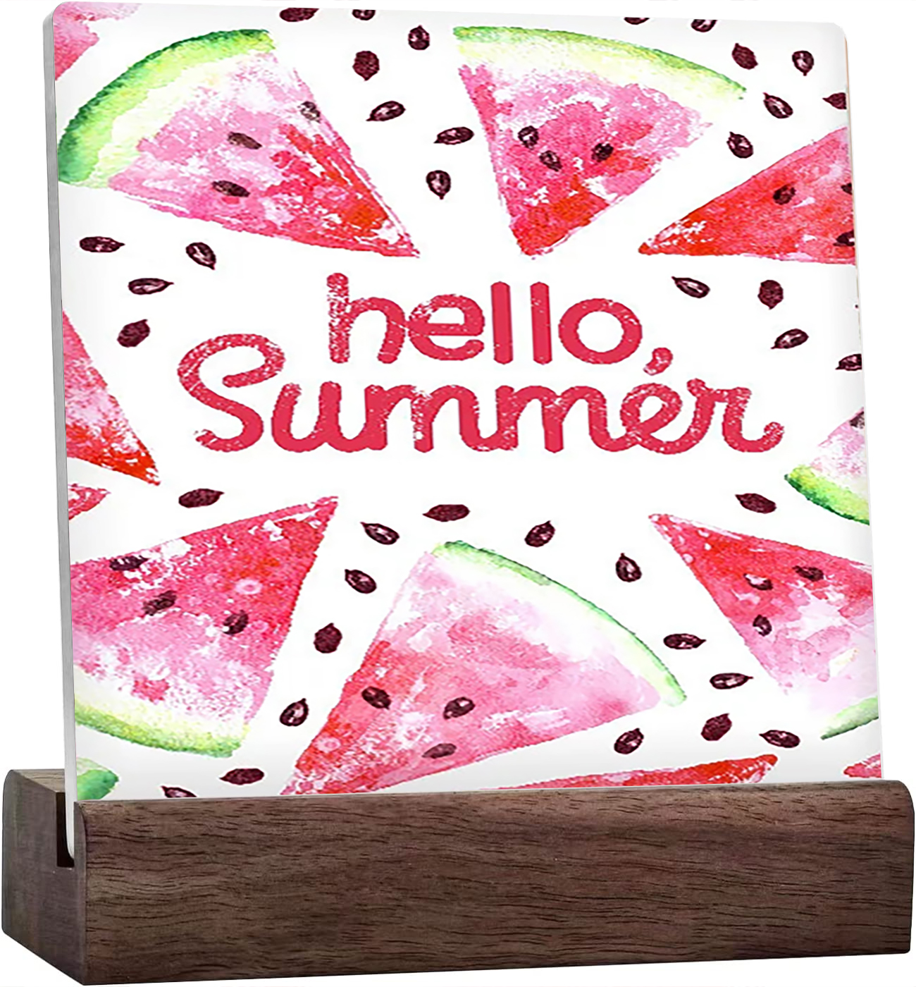 Hello Summer Watermelon Ceramic Table Plaque Office Desk Decor Thanks ...