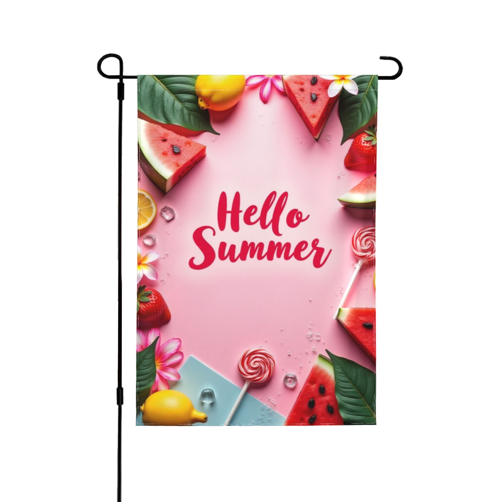 Hello Summer Watermelon Garden Flag Double Sided 12x18 Inch Summer ...