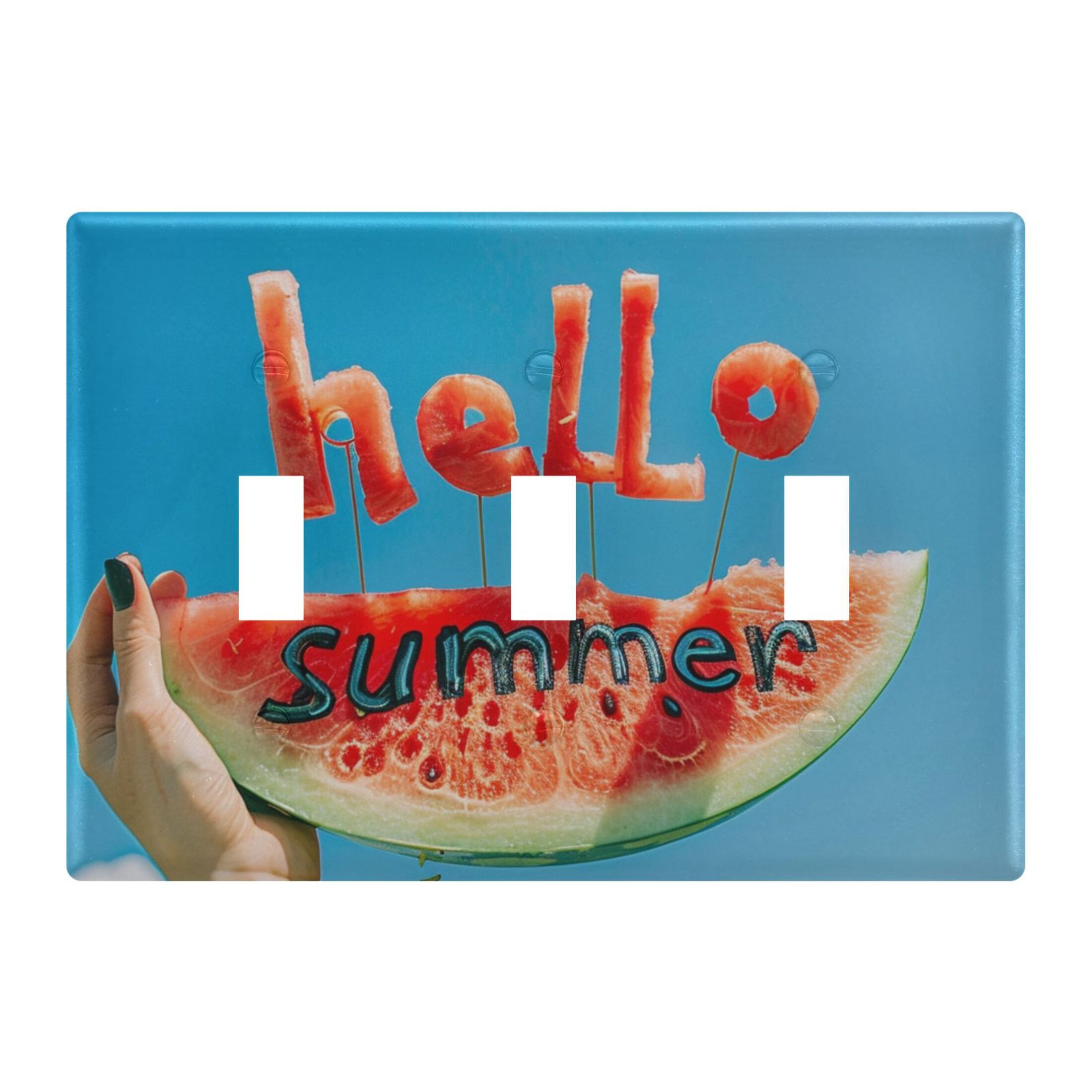 Hello Summer Watermelon Light Switch Plate Covers 3 Gang Wall Plate ...