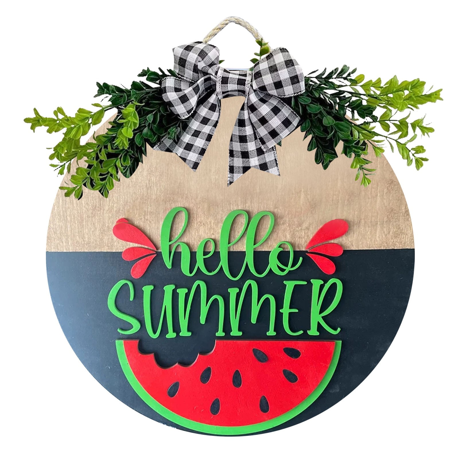Hello Summer Watermelon Sign Summer Door Hanger Popsicle Door Hanger