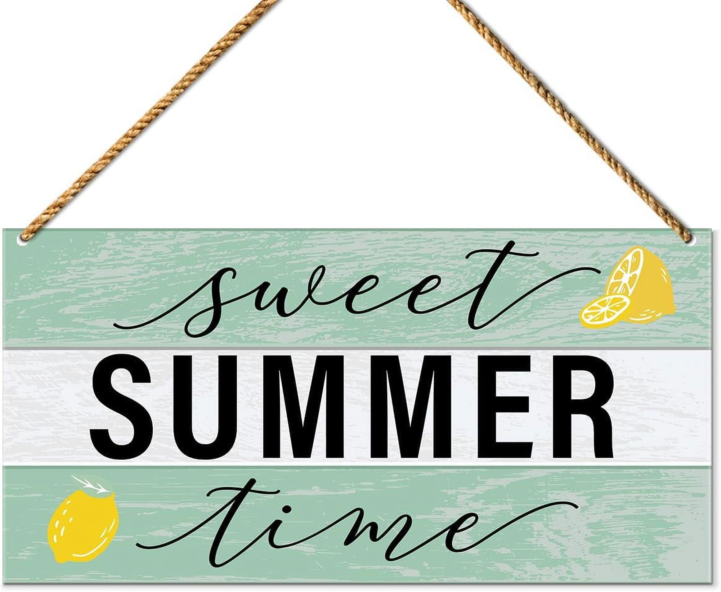 Hello Summer Wood Signs Sweet Summer Time Summer Lemon Welcome Hanging