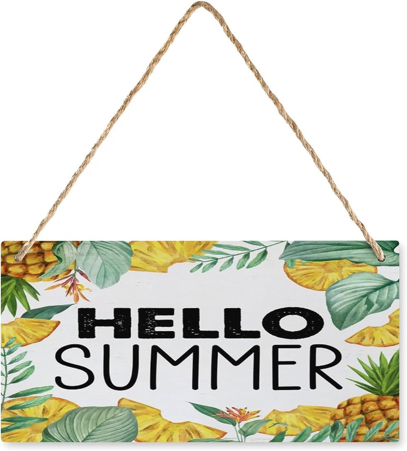 Hello Summer Wooden Sign Summer Watermelons Rustic Hanging Wall Signs ...