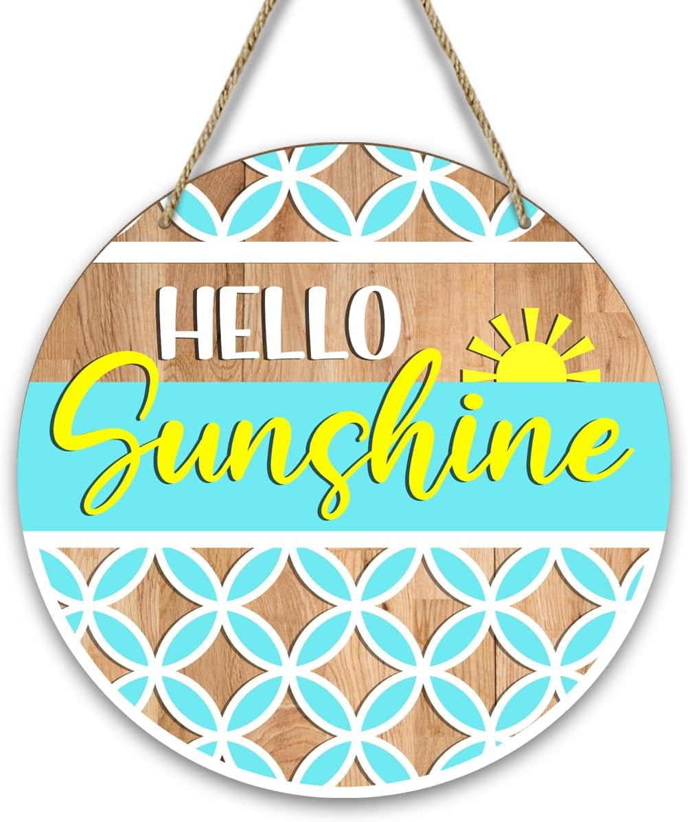 Hello Sunshine Boho Summer Door Decor Sign, Sunshine Decor Summer ...
