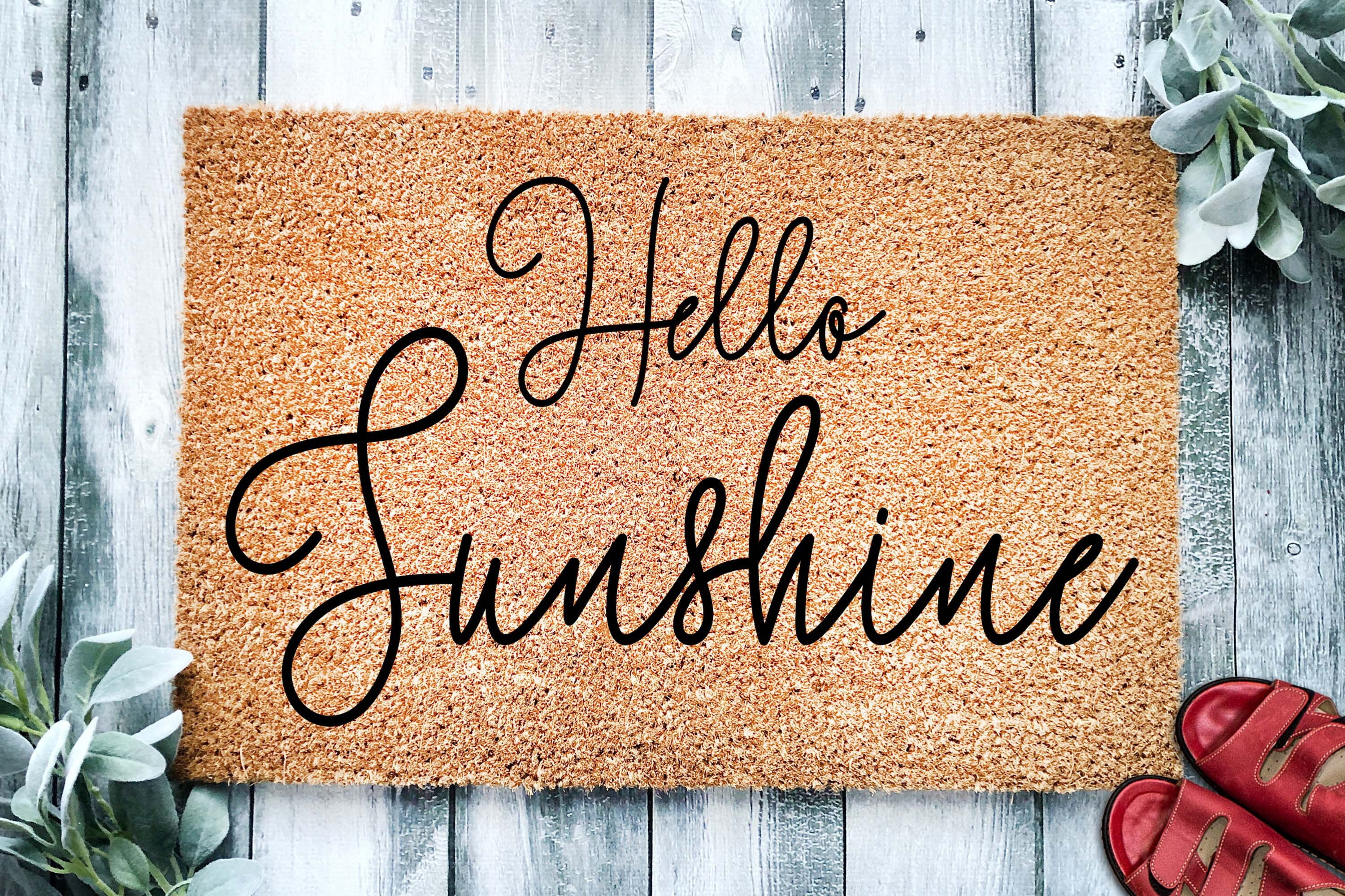 Hello Sunshine Door Mat | Cute Doormat Decor | Happy Doormat | Welcome ...