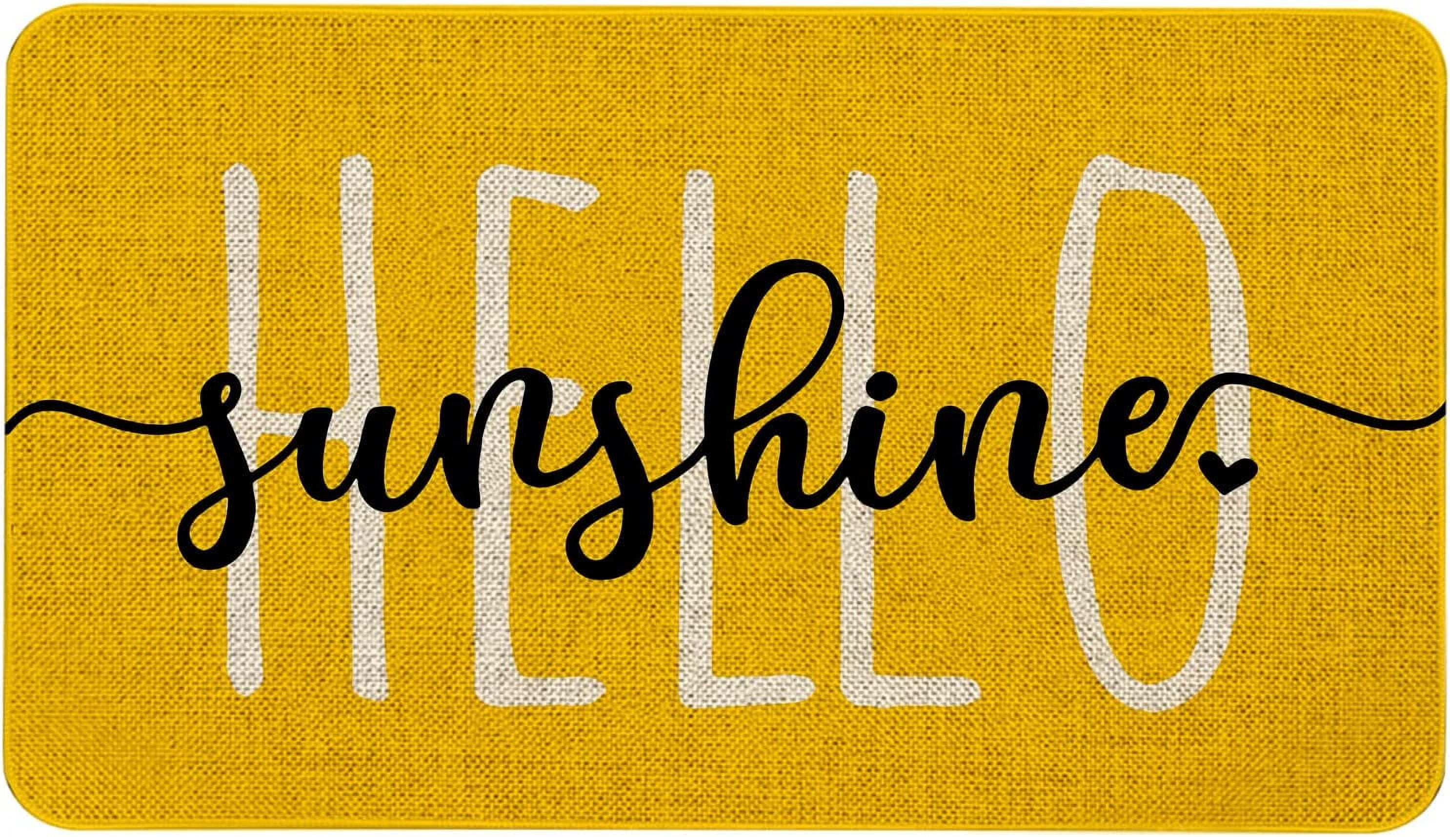 Hello Sunshine Door Mat Summer Funny Text Indoor mat,Holiday Creative ...