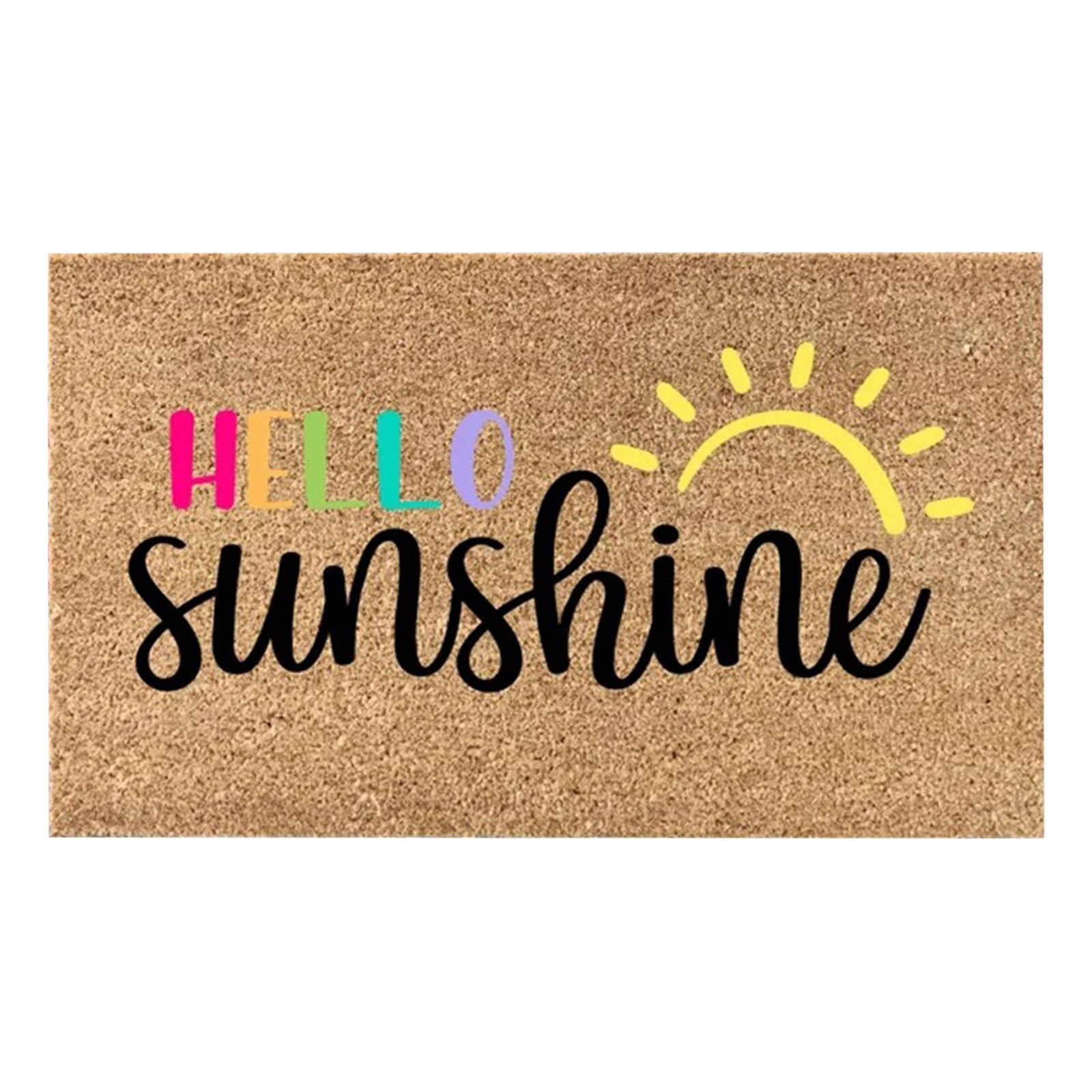 Hello Sunshine Door Mat Summer Door Mat Welcome Matt for Front Door ...