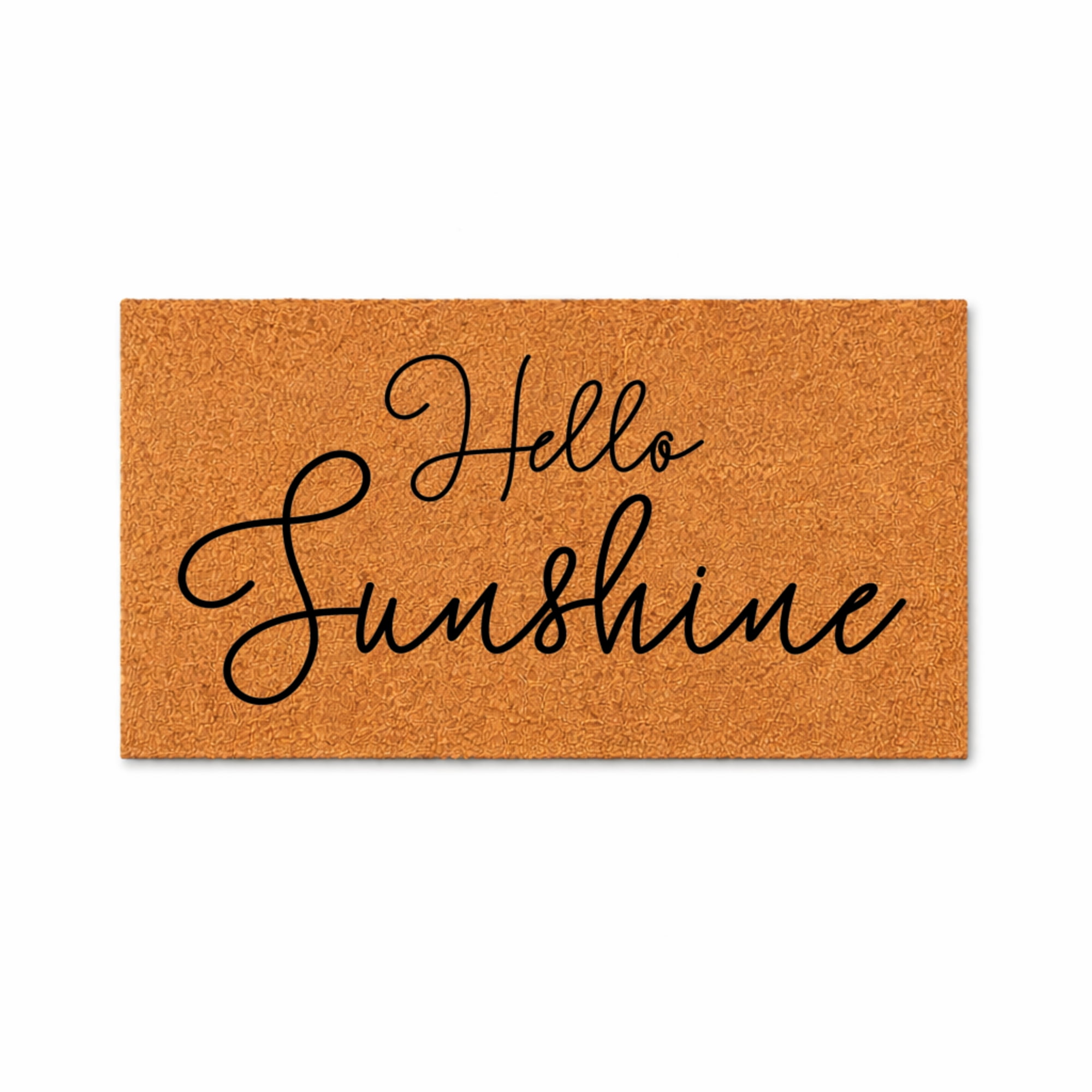 Hello Sunshine Doormat, Indoor Outdoor Entrance Welcome Mat, Script ...