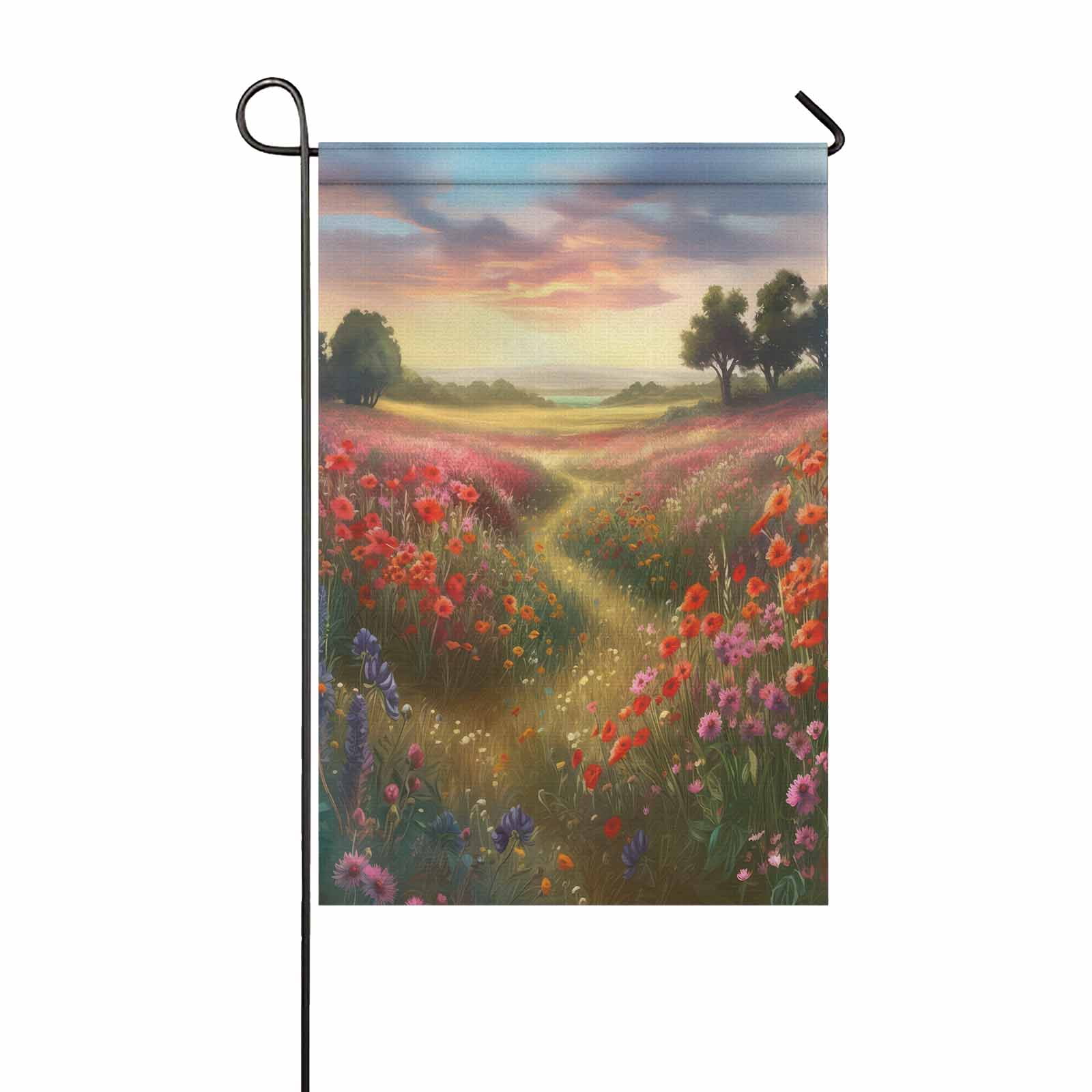 Hello Sunshine Garden Flag, Summer Garden Flag, Funny Flower Yard Flag ...