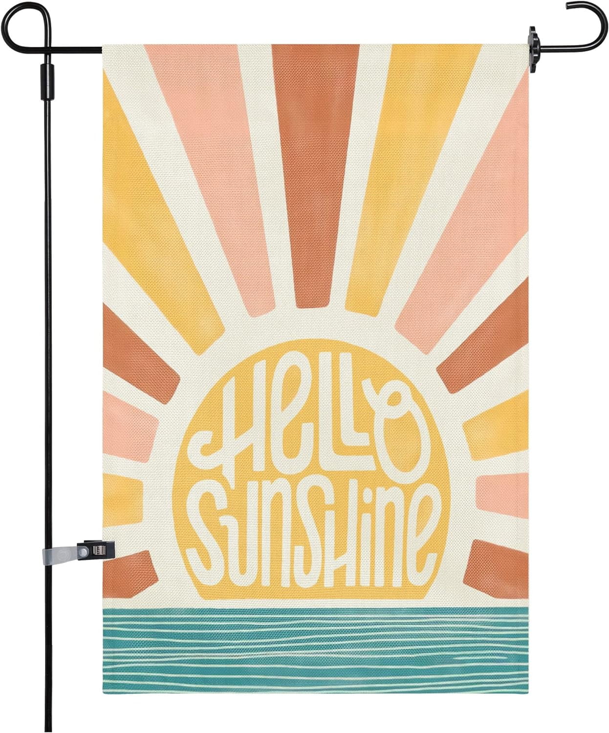 Hello Sunshine Garden Flag Summer flags 30x45 cm Double Sided Vertical ...