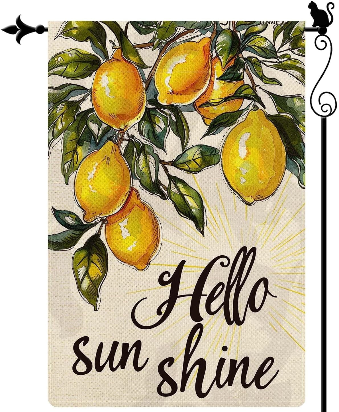Hello Sunshine Lemon tree Spring Garden Flag Vertical Double Sided ...