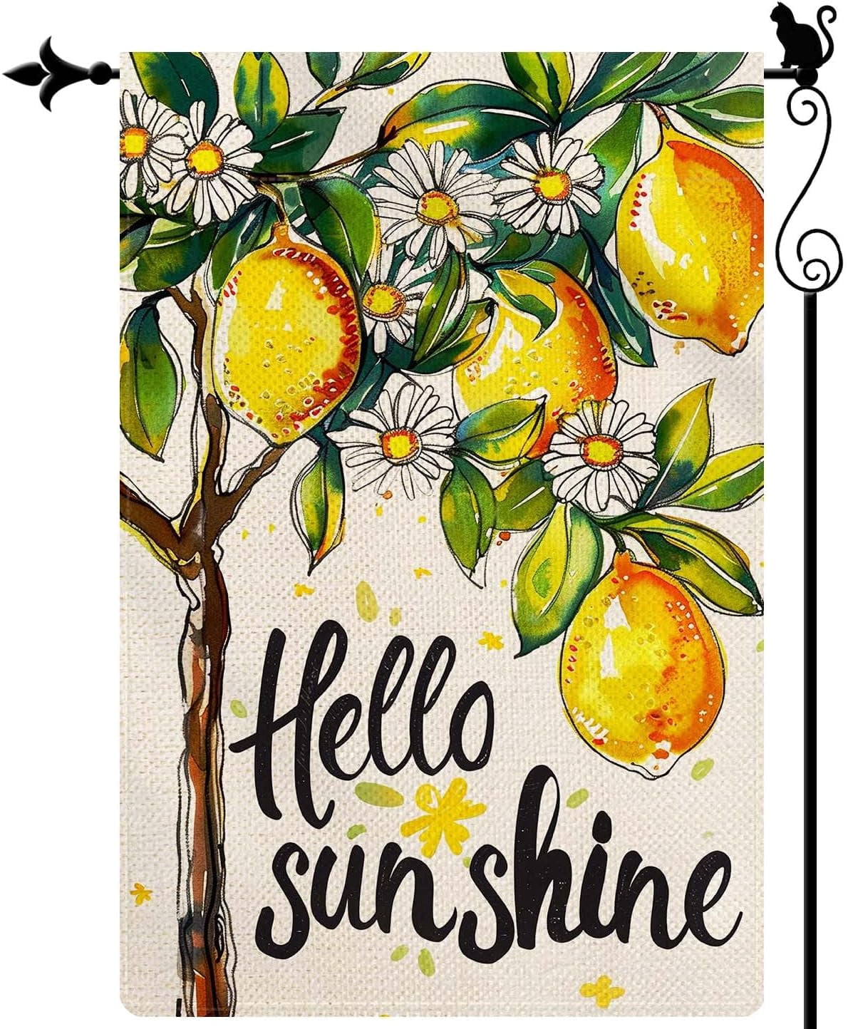 Hello Sunshine Lemon tree Spring Garden Flag Vertical Double Sided ...