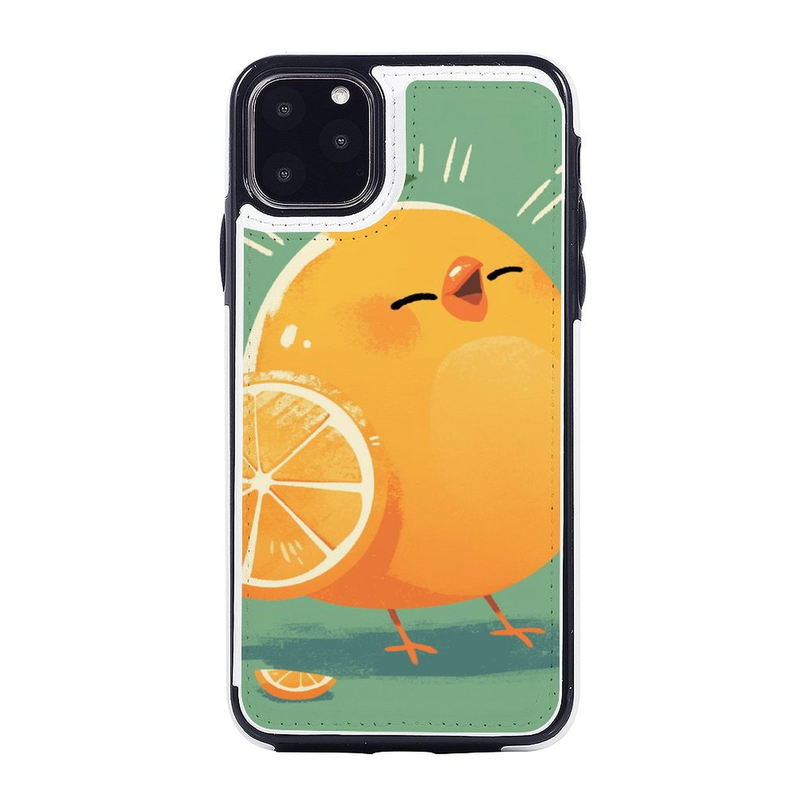 Hello Sunshine! - Orange Bird (green Background) Leather Wallet Case ...