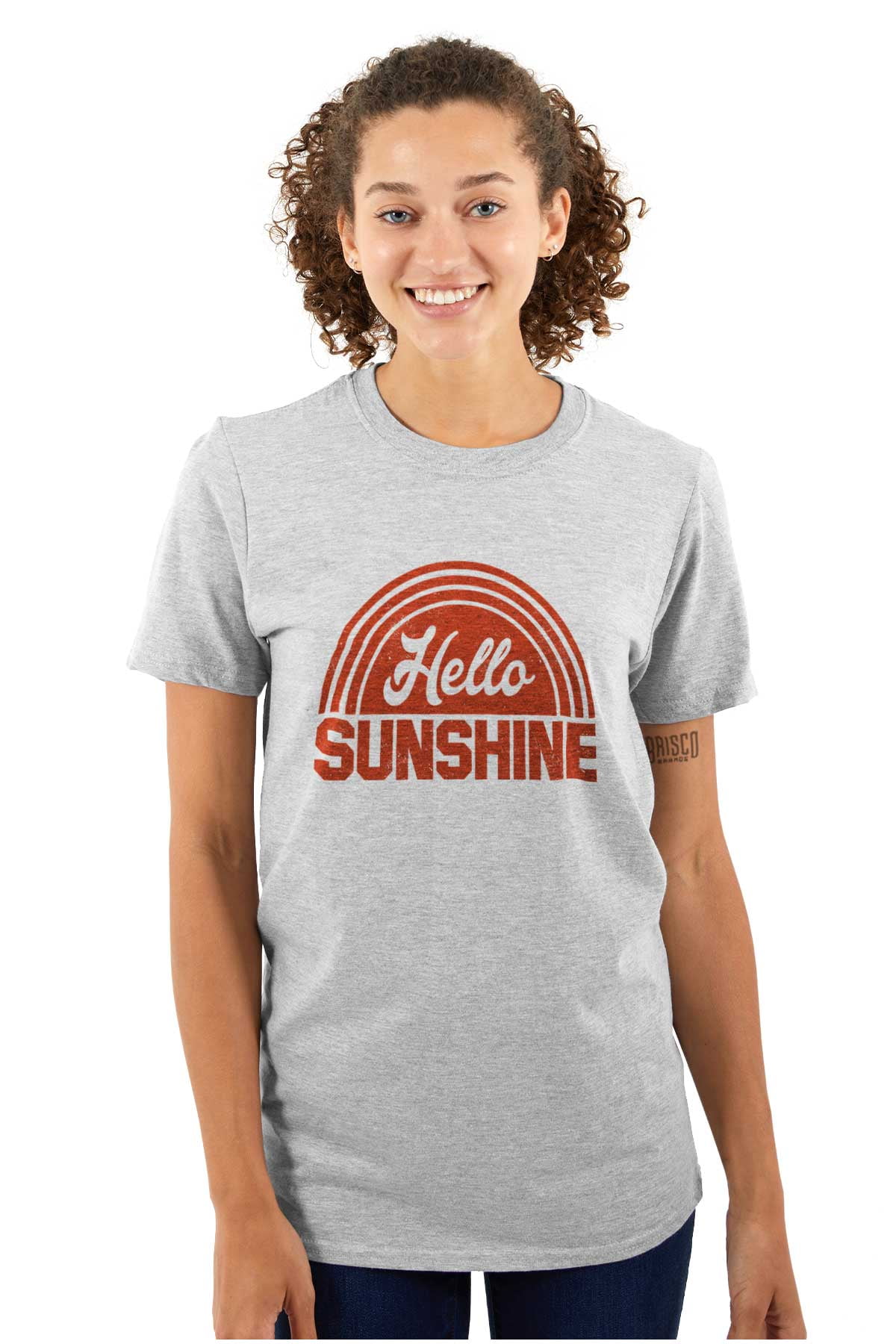Hello Sunshine Positive Vibes Beachy Women Plus Size Graphic Tee Tees ...