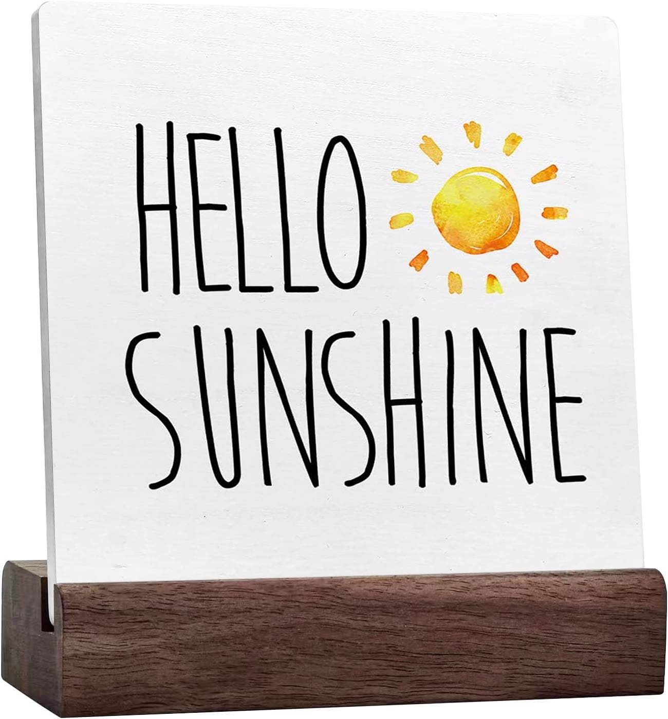 Hello Sunshine Sign Decor Desk Sign,Farmhouse Rustic Summer Sunshine ...