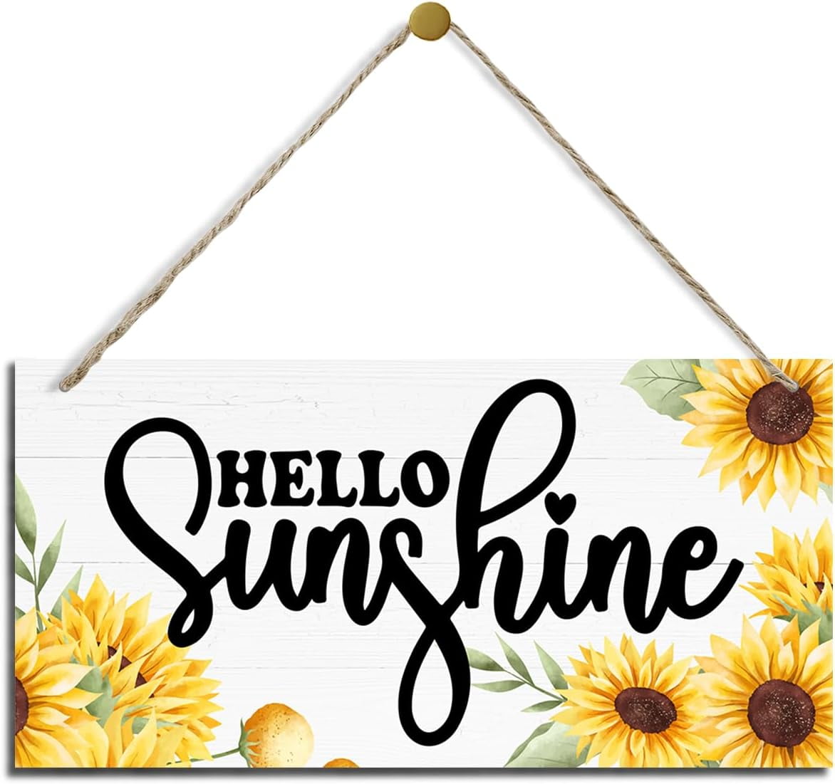 Hello Sunshine Sign, Sunflower Decor Country Style Wall Decor, Farm ...