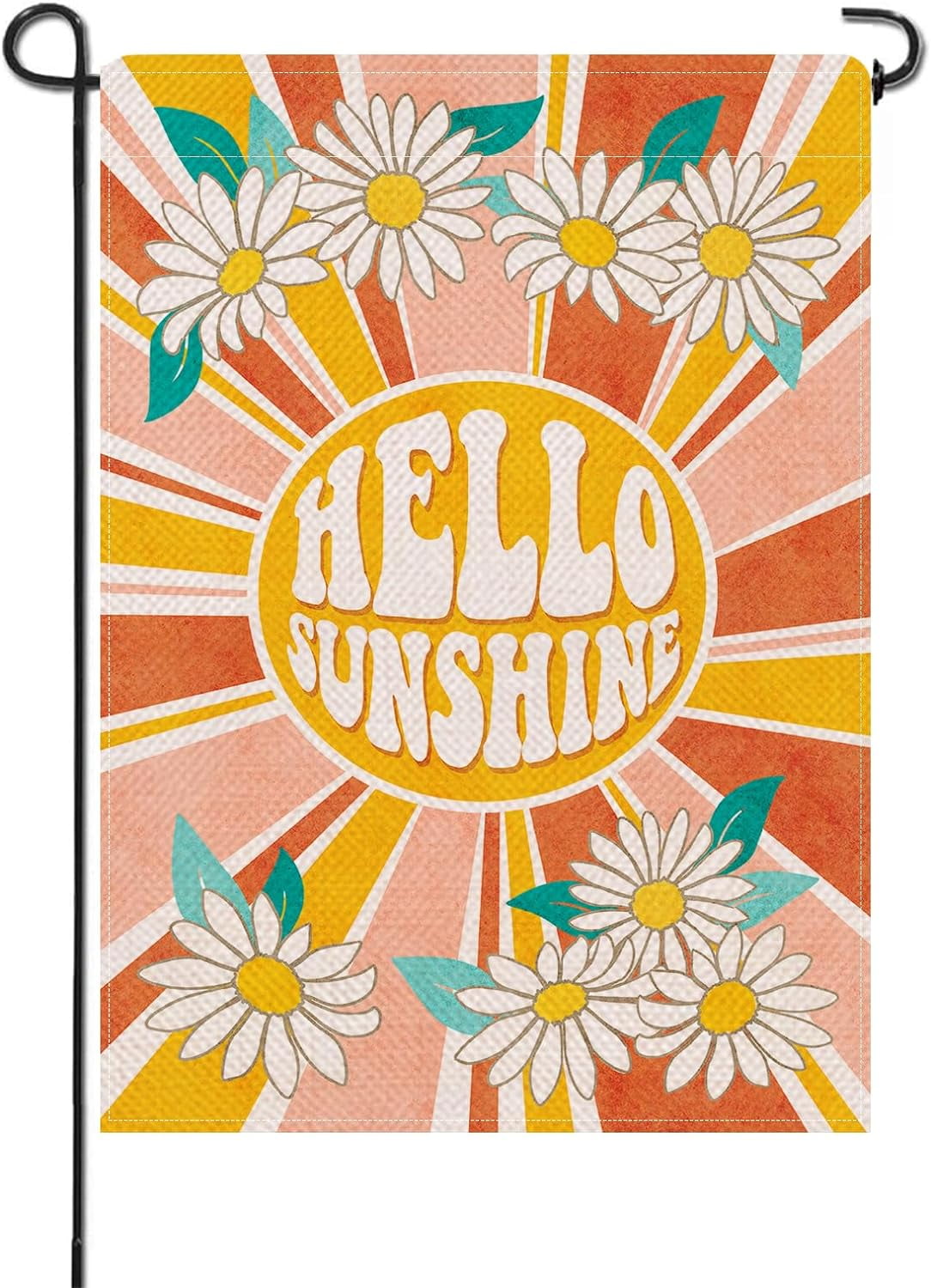 Hello Sunshine Spring Summer Sun Small Decorative Garden Flag, Daisy ...