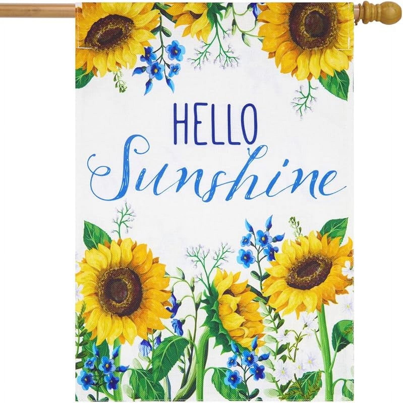 Hello Sunshine SpringSummer Flag 28" x 40" - Walmart.com