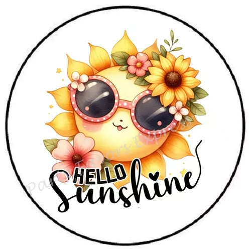 Hello Sunshine Sticker Party Favors Sticker Envelope Seals Labels ...