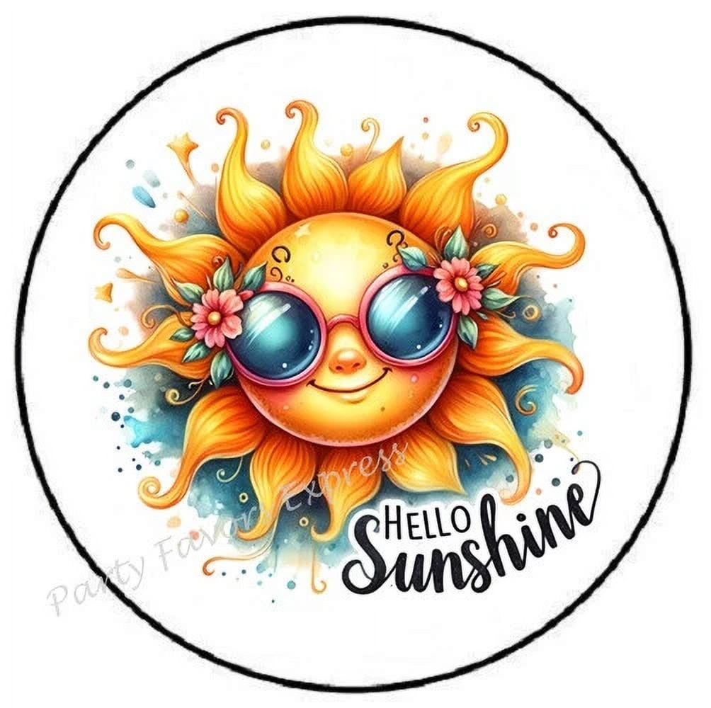 Hello Sunshine Stickers Party Favors Phone Decal Water Bottle Stickers ...