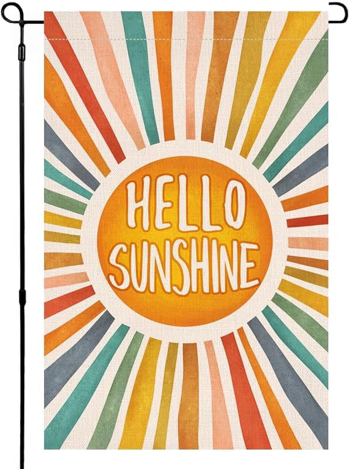 Hello Sunshine -Summer Garden Flag 12x18 Vertical Double- Sided ...