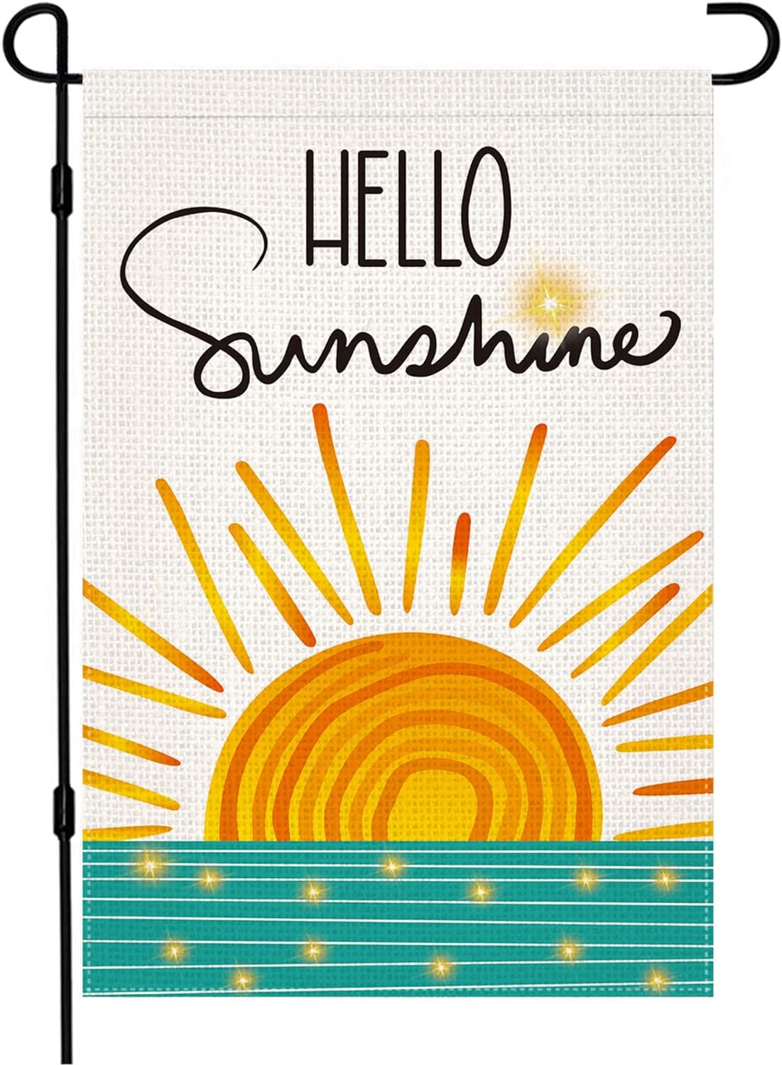 Hello Sunshine Summer Garden Flag Double Sided 28x40 inch Burlap ...