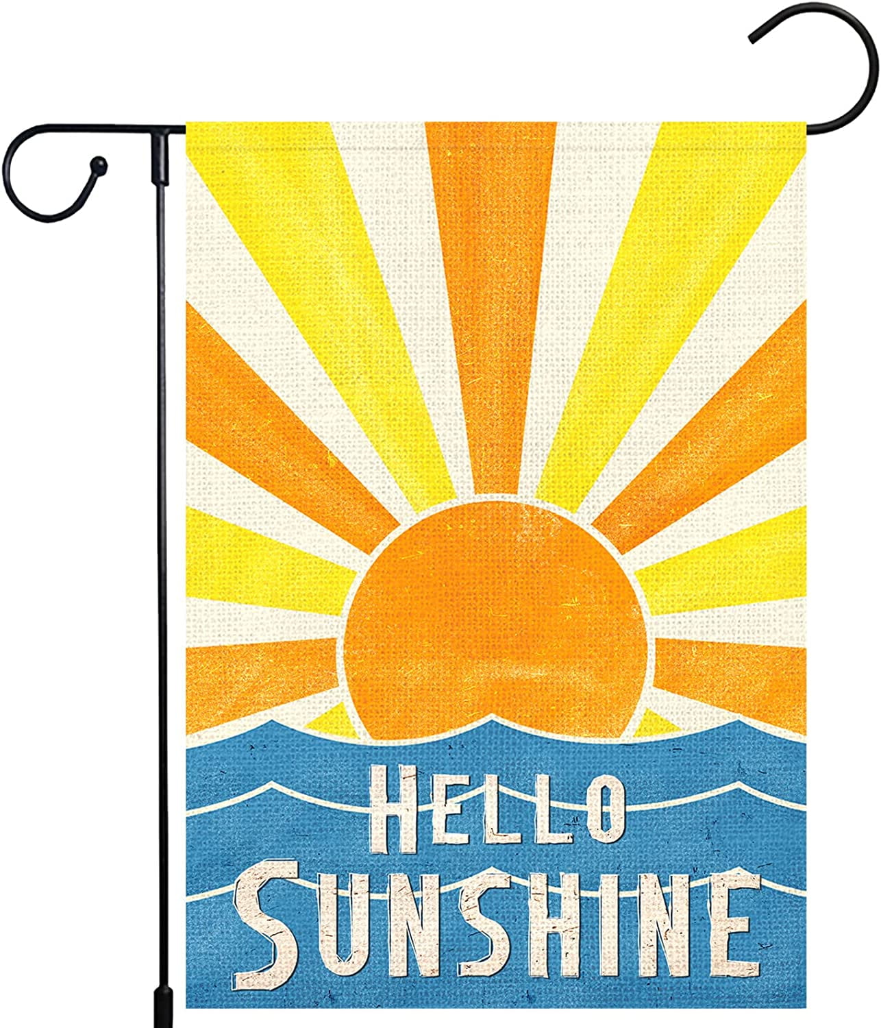 Hello Sunshine Summer Garden Flag Double Sided Small Vertical Welcome ...