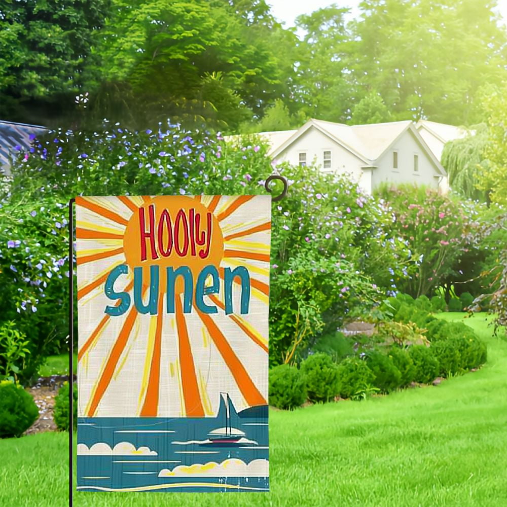 Hello Sunshine Summer House Flag Vertical Double Sided Farmhouse ...