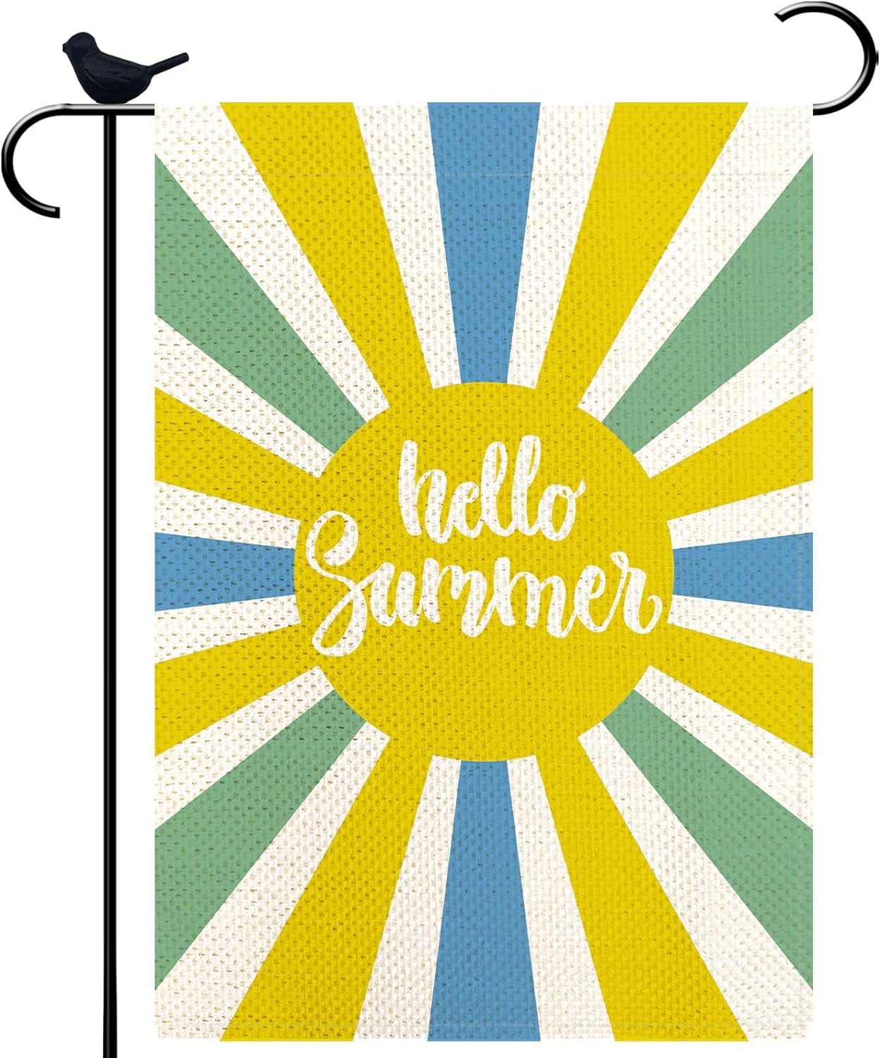 Hello Sunshine Summer Small Garden Flag Here Comes The Sun Double Sided ...
