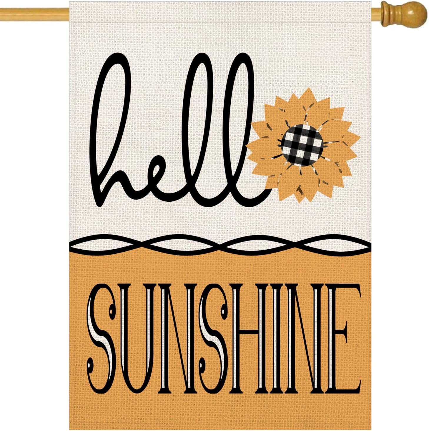 Hello Sunshine Summer Sunflower House Flag 28x40 Inch Double Sided for ...