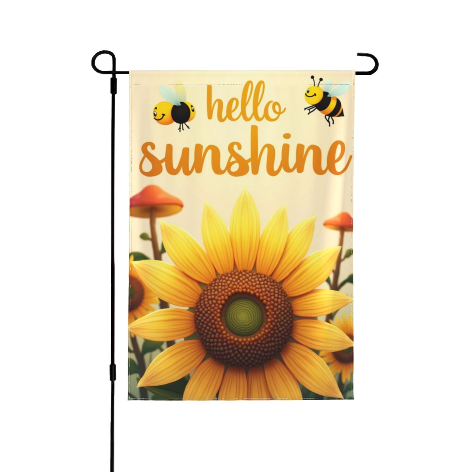 Hello Sunshine Summer Sunflowers Garden Flag Double Sided Watercolor ...